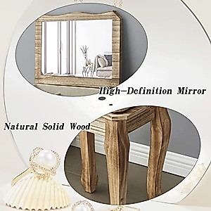 Emfogo Standing Jewelry Armoire, 7 Drawers & 2 Side Doors Jewelry Amoire Cabinet Standing with Top Flip Makeup Mirror, Jewelry Chest Jewelry Boxes