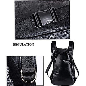 HANXIUCAO Skull Backpack Rivet Punk Backpack Black Metal 3D Stereo Backpack