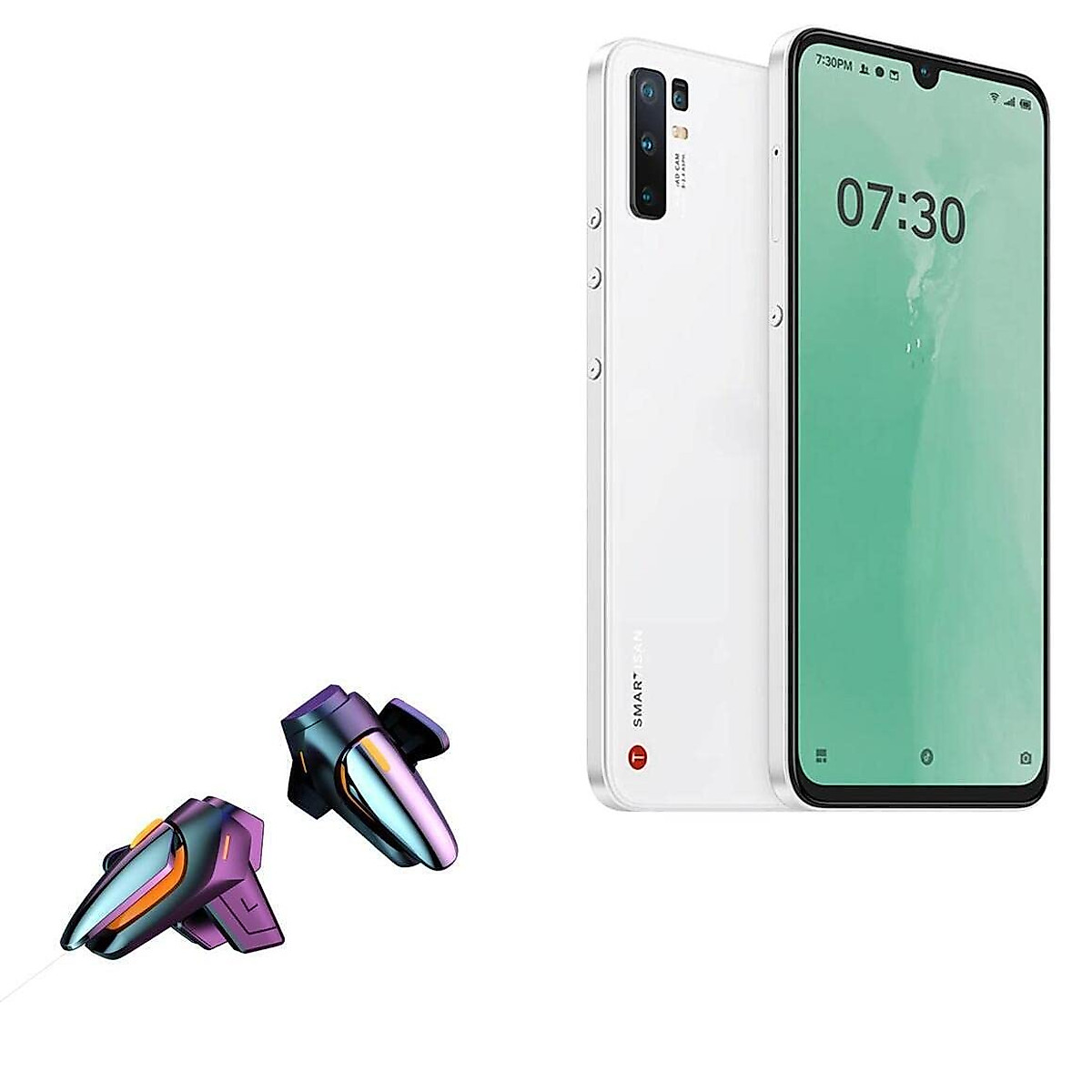 BoxWave Gaming Gear Compatible with Smartisan Nut Pro (Gaming Gear Touchscreen QuickTrigger, Trigger Buttons Quick Gaming Mobile FPS for Smartisan Nut Pro - Jet Black