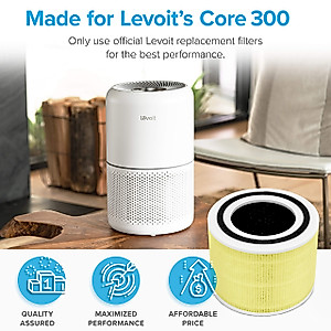 LEVOIT Air Purifier and Replacement Filter Bundle for Home Allergies and Pets