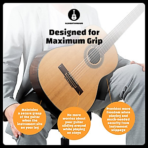 ALBA GUITAR GRASP – ANTI-SLIP BAND, Neoprene band, Non-slip, Size Large, Black…