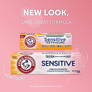 Arm & Hammer Sensitive Toothpaste, Refreshing Mint, Relieves Sensitivity, 4.5 Ounce (Pack of 12)