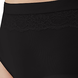 Bali Women's Beautifully Confident Light Leak & Period Protection Hi Cut, Black, 8