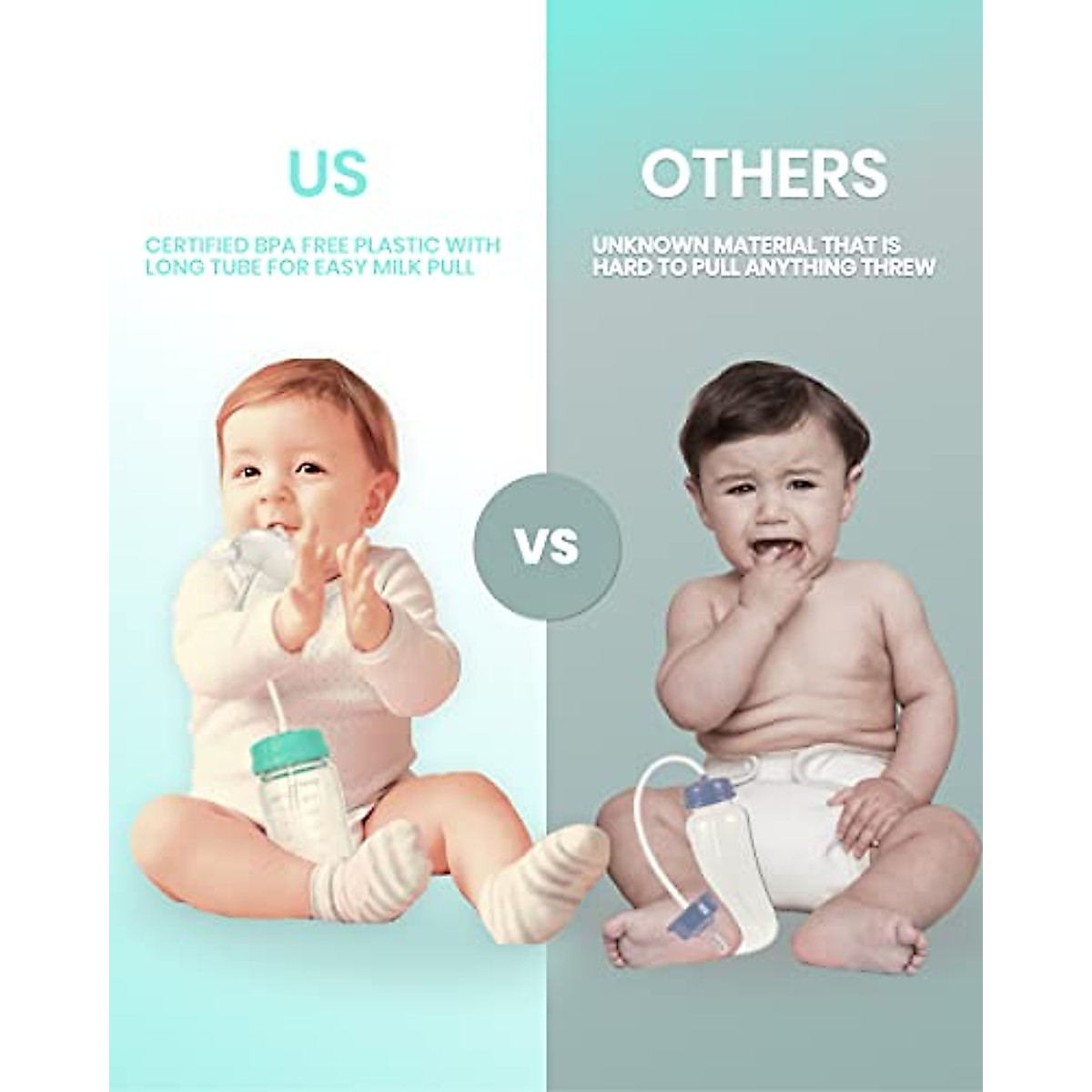 Skywin Self Feeding Baby Bottle with Straw 8oz Bottle Holder for Baby, Anti Colic, for Convenient Feeding (Green)