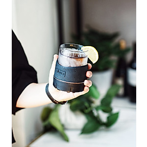 Opard 5oz Cooling Cups Double Wall Plastic Insulated Freezable Whiskey Glasses Drink Chilling Tumbler Set of 2 for Whiskey, Wine, Cocktails, Juice