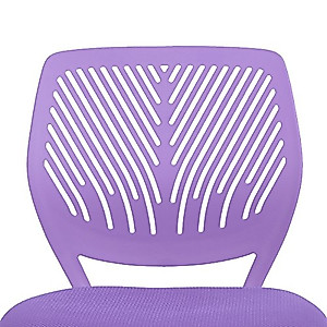 FurnitureR Writing Desk Chair for Teens Boys Girls,Home Office Chair with Breathable PP Mid Back, Armless,Height Adjustable,360 Swivel Chair,Purple