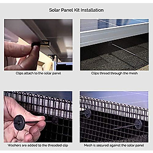 Solar Panel Bird/Critter Guard Fastener Clips | for Attaching Bird and Squirrel Guard Wire to Solar Panels Premium Quality | Installs and Removes Without Damage 100 Plastic ABS Clips