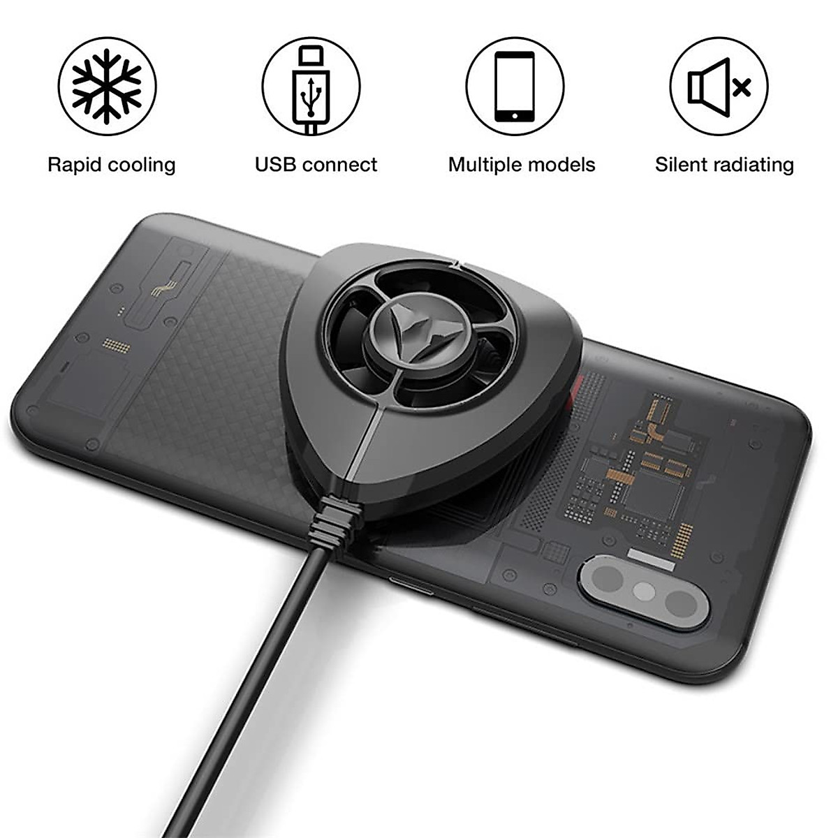 JYXDKD Universal Portable Mini Radiator Turbo Cooler Heat Sink Game Mobile Phone Cooling System