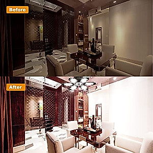 Maliralt Led Garage Light 6 Pack 220W Led Garage Ceiling Lights 6500K Led Shop Light Super Bright Deformable Led Lights for Garage Screw in E26 E27 Garage Lights for Basement Workshp Warehouse