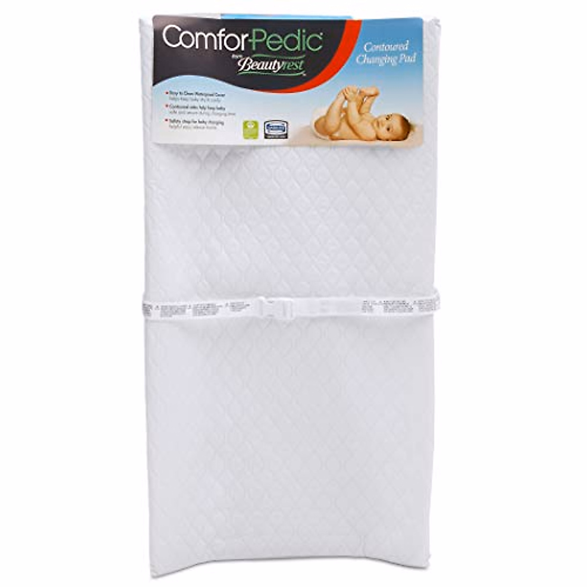 Waterproof Baby and Infant Diaper Changing Pad, ComforPedic from Beautyrest, White