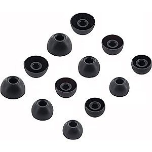 JNSA 12 PCS Silicone Ear Tips Ear Cushion Ear Gel Compatible with Beats Fit Pro Earbud Headphones, 3 Size 6 Pairs Eartips Replacement for Beats Fit Pro, Black (BFPSilicone6)