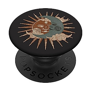 Sun and Moon Illustation Astrology PopSockets Standard PopGrip