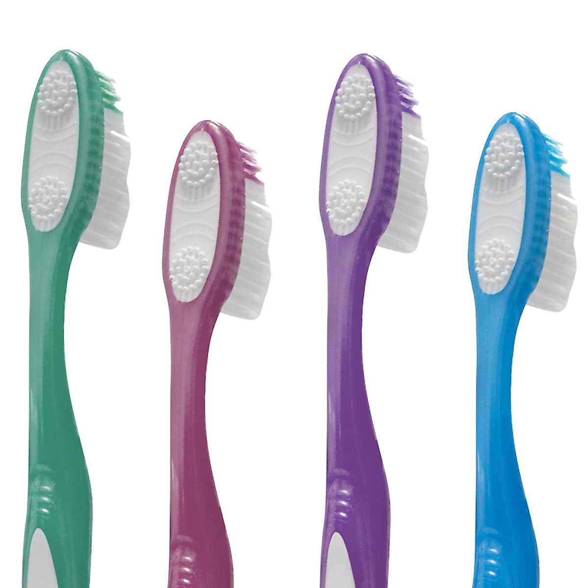 Vivid OraBrush Premium Quality Nylon Filament Toothbrushes – Softer, Rubber Bristles – Built-In Tongue Cleaner – Pack of 12 (SensiKleen)