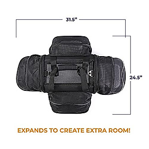 Smiling Paws Pets - Airline Approved Pet Carrier - for Small Pets - TSA Approved - Only 9 Inches Tall - Fits Under All Airplane Seats! (17"x11"x9")