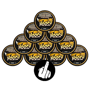 Hooch Herbal Snuff Whiskey Pouch Packs - 10 Cans - Includes DC Crafts Nation Skin Can Cover - Middle Finger