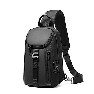 EURCOOL Mens Shoulder Bag,Small Sling Chest Bags,Water Repellent Cross Body Pack,Running Hiking Biking Daypacks