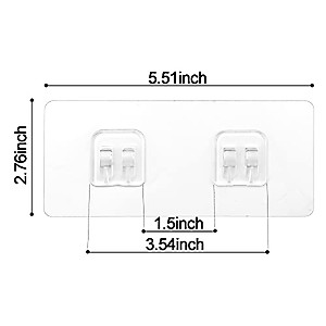CGBE Replacement 2Pcs Adhesive Hooks Sticker for Bathroom Shelf Corner Shower Caddy