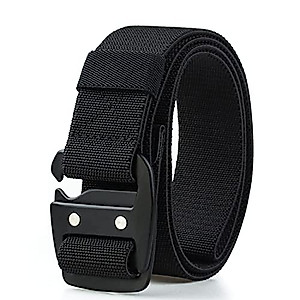 WYuZe Mens Tactical Belt Military Elastic Stretch Duty Riggers Belt Metal Buckle