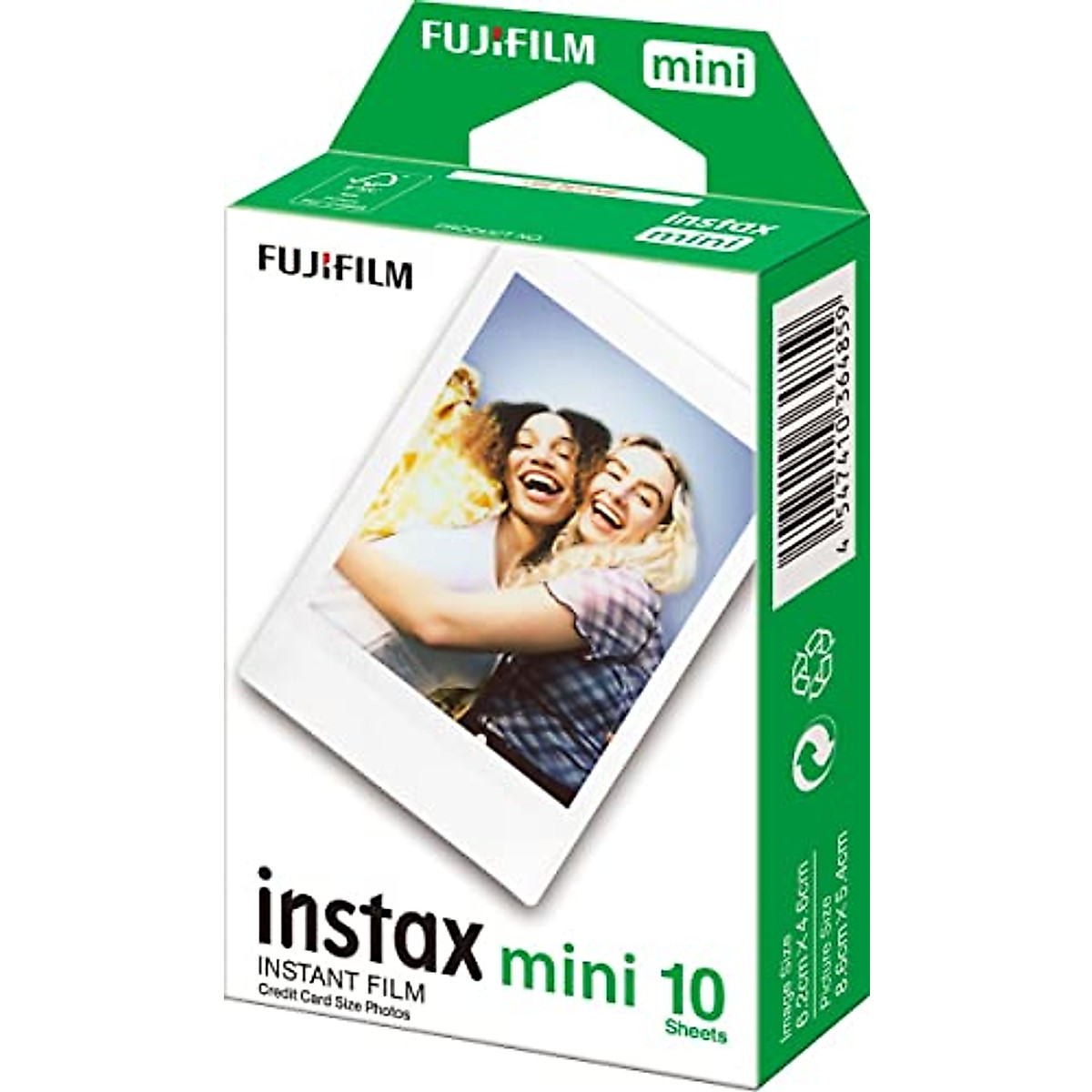 Fujifilm Instax Mini Film Single Pack 10 Sheets per Pack, White Border (16386004)