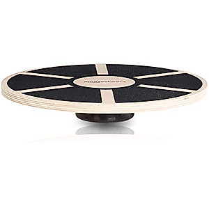 Amazon Basics Wood Wobble Balance Trainer Board, Black