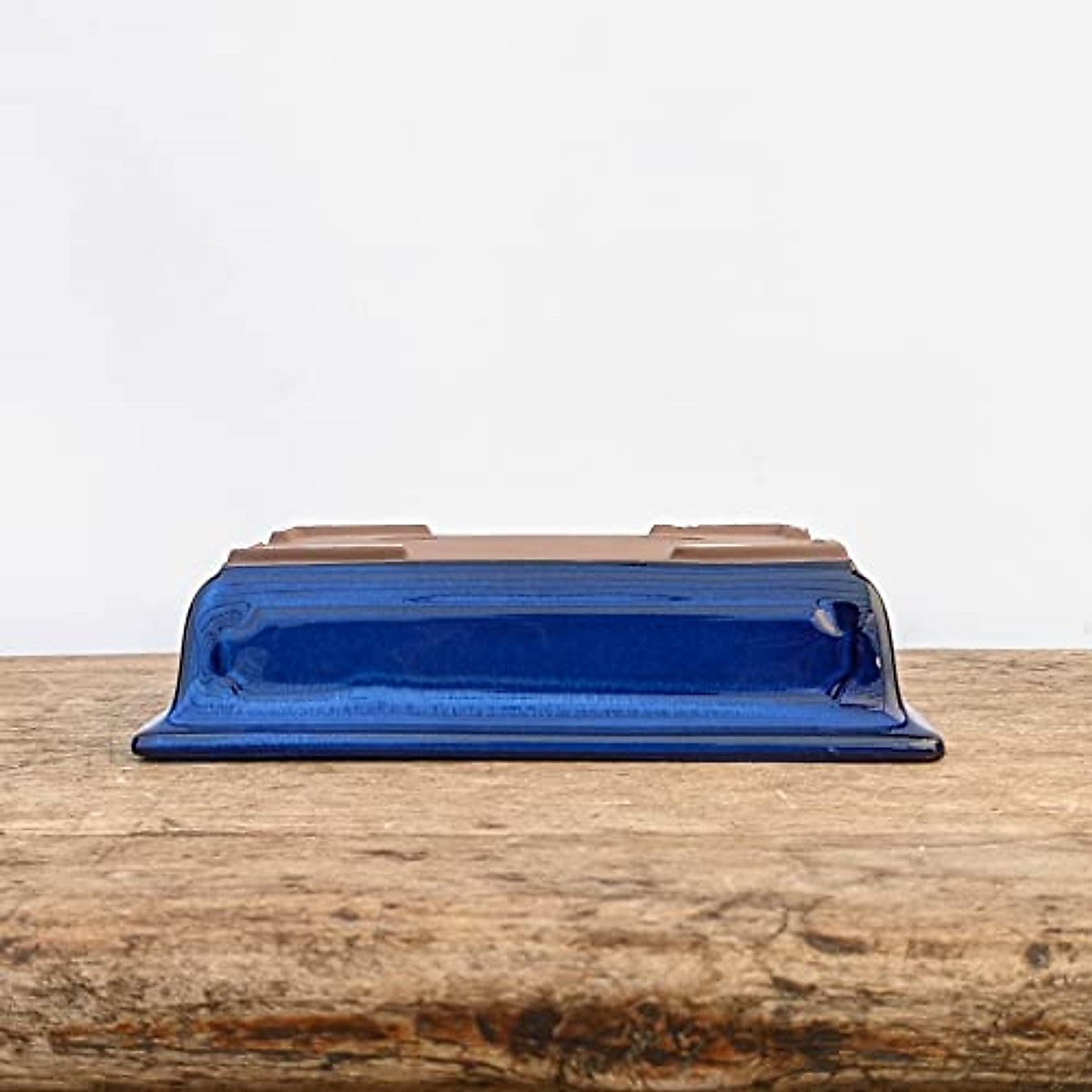 Bonsai Pots for Decorative Planting, Nine-Inch Blue Glazed Bonsai Planter, Drainage Mesh Screen Included, Used as Starter Ceramic Pots for Bonsai, Succulents or a Wide Variety of Houseplants