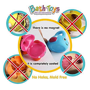 Dwi Dowellin Bath Toys Fishing Games Swimming Whales Bath Time Bathtub Toy for Toddlers Baby Kids Infant Fish Set Age 18months and up