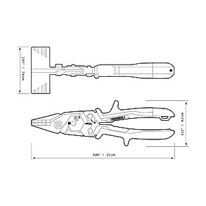 ToughBuilt - 3 inch Seamer - Forged Head Design - 1/4” to 1-1/4” Jaw Capacity - 1/4″ depth markings - (TB-H4-61-S3)