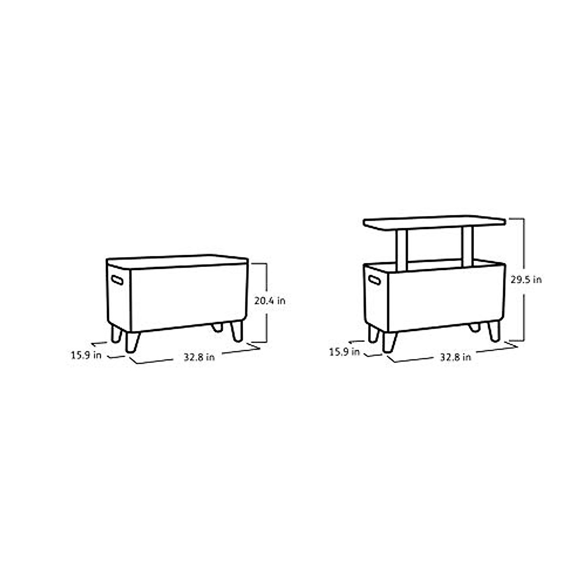 Keter Breeze Bar Outdoor Patio Furniture and Hot Tub Side Table with 17 Gallon Beer and Wine Cooler, Espresso Brown