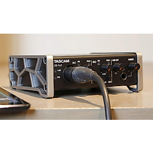 Tascam US-1x2 USB Audio/MIDI Interface with Microphone Preamps and iOS Compatibility