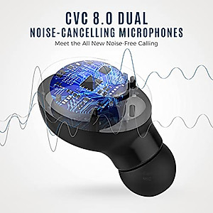 Bluetooth Earpiece, Bluetooth Headset 5.0 600Hrs Standby Time 10Hrs Handsfree Earpiece for Cell Phone CVC8.0 Noise Cancelling Mic for iPhone Android Trucker Driver, IPX4 Waterproof, Classic Black