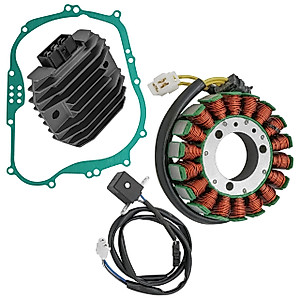 Caltric Stator & Gasket & Regulator Compatible with Kawasaki Lakota Sport 300 Kef300 Kef-300 2001-2003
