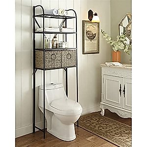 4D Concepts Windsor Space Saver with Baskets, Slate and Weave