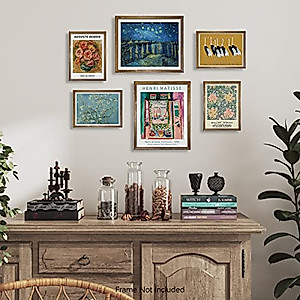 Eclectic Decor Wall Art Print - Matisse Van Gogh Japan Morris Painting - Maximalist Room Decor - Modern Contemporary Museum Picture - Abstract Boho Print Bedroom Living Room - Aesthetic Aura Poster