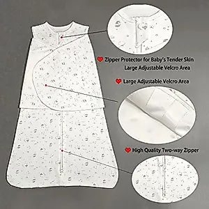 Enrich YLife Baby Cotton Sleeping Bag Split Swaddle Sack Wearable Blanket for Boys and Girls, 4 Season, 6-12 Months (Goodnight Sheep)