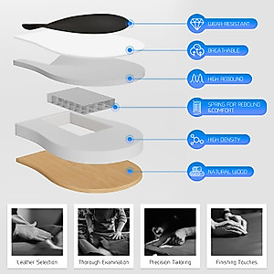 GYI Big and Tall Office Chair 400lb Wide Seat, High Back Leather Executive Office Chair with Flip-up Arms, Ergonomic Computer Desk Chairs for Home Office, Black