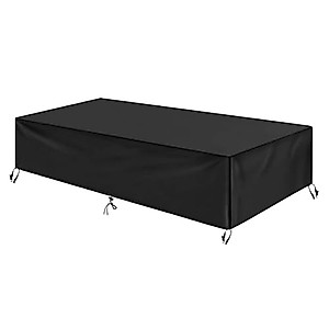 Ziewee Patio Furniture Covers 120" L x 96" W x 34" H Waterproof Outdoor Table Cover 600D Rectangular Sofa Cover Weatherproof Furniture Covering for Deck Lawn and Backyard 300x240x85cm