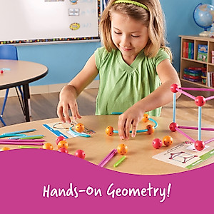Learning Resources Dive into Shapes! A Sea and Build Geometry Set, 129 Pieces, Ages 6+, Geometry for Kids, Develops Shape Recognition, Back to School Games,3D Shapes for Kids