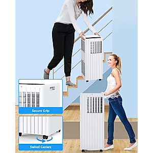 Takywep Portable Air Conditioner,8000BTU(ASHRAE) Potable AC with Dehumidification and Fan Function,Remote Control Air Conditioner for Bedroom Kitchen Office,Cooling Area up to 300 Sq.Ft