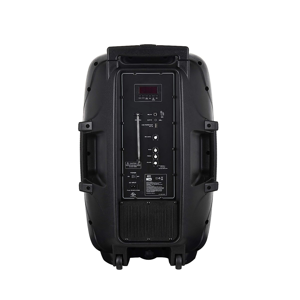 Altec Lansing SoundRover Wireless Trolley Bluetooth Speaker with Microphone, Rechargeable System Speaker for Parties, Karaoke DJ Speaker with Led Lights and USB Smartphone Charger