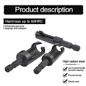 HOHXEN 4pcs Hex Shank Drill Bit Set Plug Wood Cutter Tool Woodworking Tenon for Counter Bored Holes Drill Bits Set