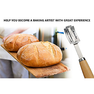 aeaker Hand Crafted Bread Lame with 5 Blades Included