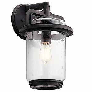 Bailey Street Home 1 Light X-Large Outdoor Wall Lantern with Vintage Industrial Inspirations 17.25 inches Tall by 10 inches Wide Vintage Industrial Outdoor Wall XLarge 147-Bel-2748985
