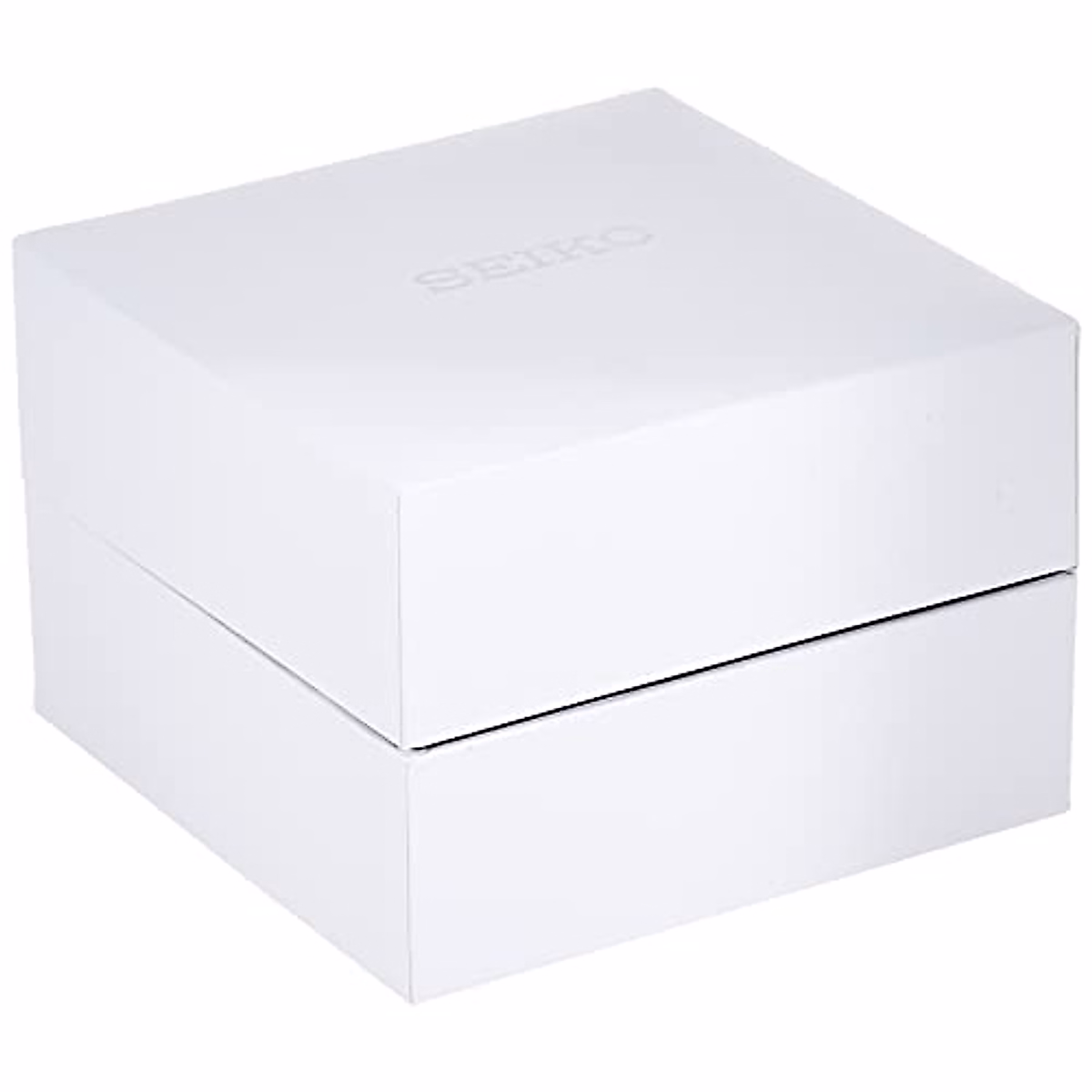 SEIKO Men's SNE102 Stainless Steel Solar Watch with Brown Leather Strap, Black