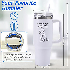 40 oz Insulated Tumbler - Get Well Soon Gift for Women & Men - Stainless Steel Travel Mug for Hot & Cold Drinks - Post Surgery, Cancer, Chemo, Hospital, ACL, Hysterectomy, Wisdom Teeth Recovery Gift