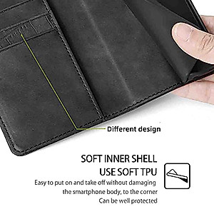 YOUKABEI MojieRy Phone Cover Wallet Folio Case for Samsung Galaxy S9 Plus, Premium PU Leather Slim Fit Cover for Galaxy S9 Plus, 3 Card Slots, Good Design, Black