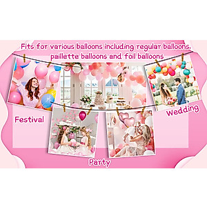 AerWo 130Pcs Balloon Pump Electric Balloon Air Pump Inflator, Portable Dual Nozzle Electric Balloon Blower with 100 PCS Balloons, Tying Tool and Balloon Arch Kit for Party Birthday Wedding Decoration