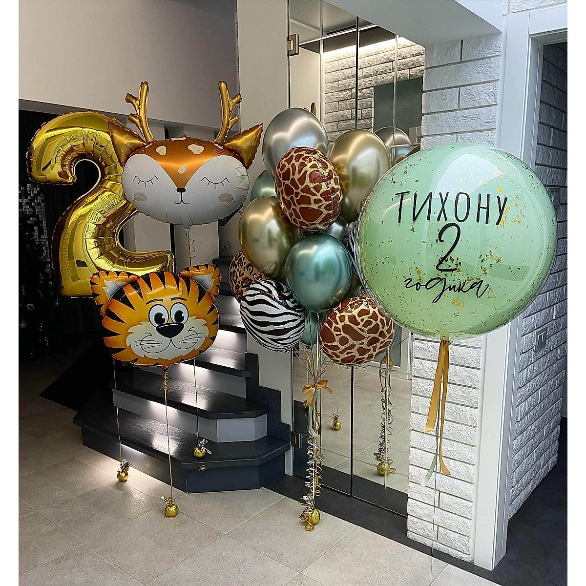 10 Pack 18 Inch Animal Leopard Pattern Foil Balloons Helium Animals Balloons Wildlife Print Balloons for Animal Birthday Cheetah Jungle Safari Theme Backdrop Kids Party Decorations Supplies