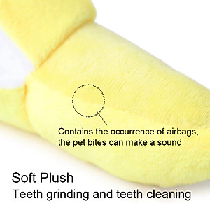 jeeone Banana Dog Toys Squeaky Chewing Toys Tooth Cleaning Dog Supplies,Bite-Resistant Golden Retriever Teddy Pets, etc, Dog Training, Sofa Damage Prevention, Banana ​Pet Toys