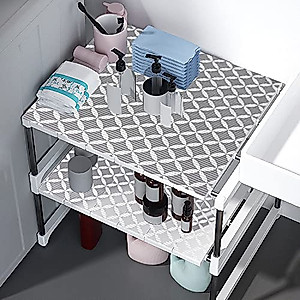 Shelf Liner for Kitchen Cabinets,12Inch x 10FT, Non Adhesive, Kitchen Drawer Liner Roll for Refrigerator/Pantry/Shelves/Under Sink, Waterproof Double Sided Non-Slip,Washable Cabinet Liners, Light Grey