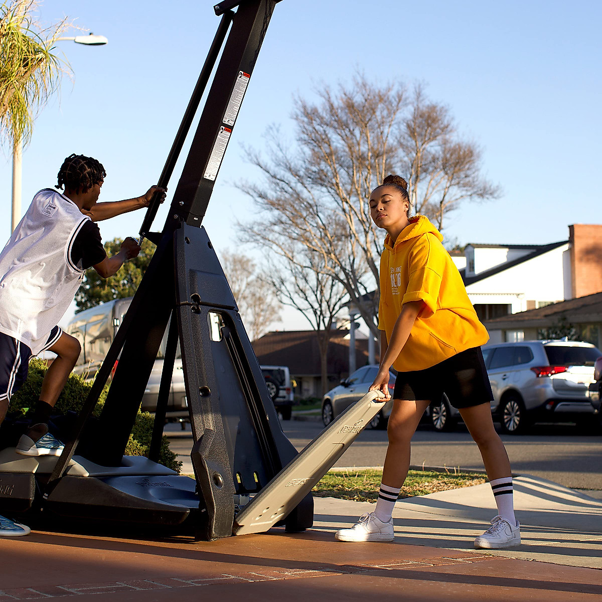 Spalding The Beast® 60" Tempered Glass Portable Basketball Hoop